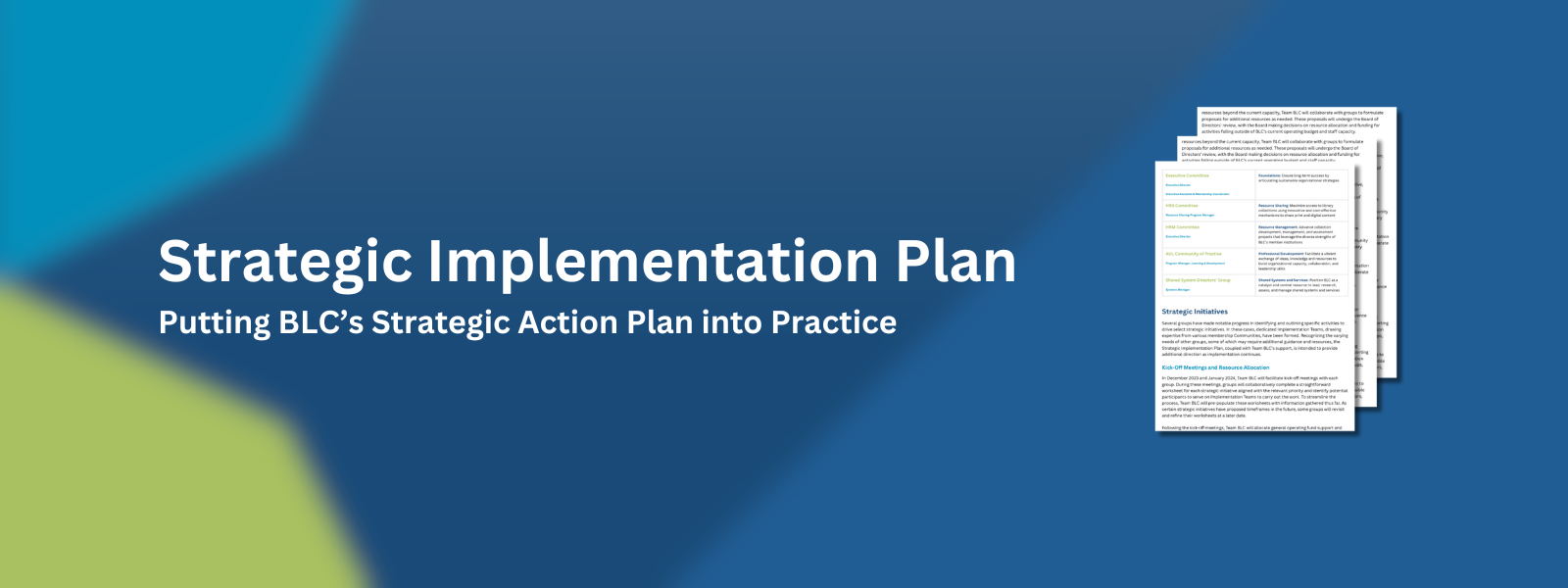 BLC's Strategic Implementation Plan